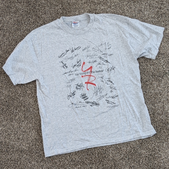 Hanes | Tops | Vintage The Young The Restless Cast Autographed Tshirt ...